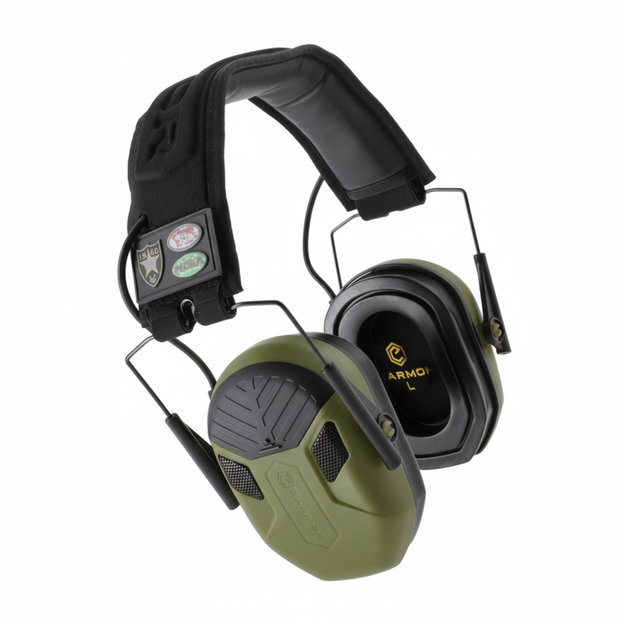 Aktywne ochronniki Earmor M300X zasilane bateriami AAA - ochrona słuchu ...