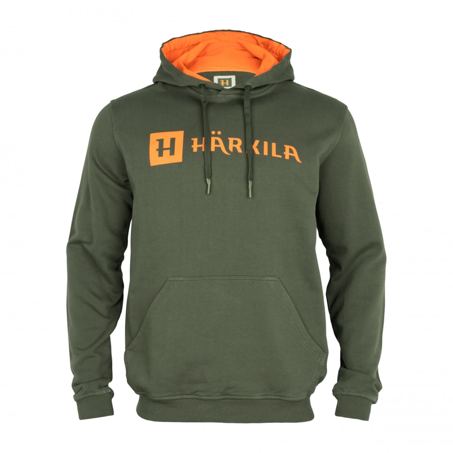Harkila Identity zielono-pomarańczowa – klasyczna bluza z kapturem